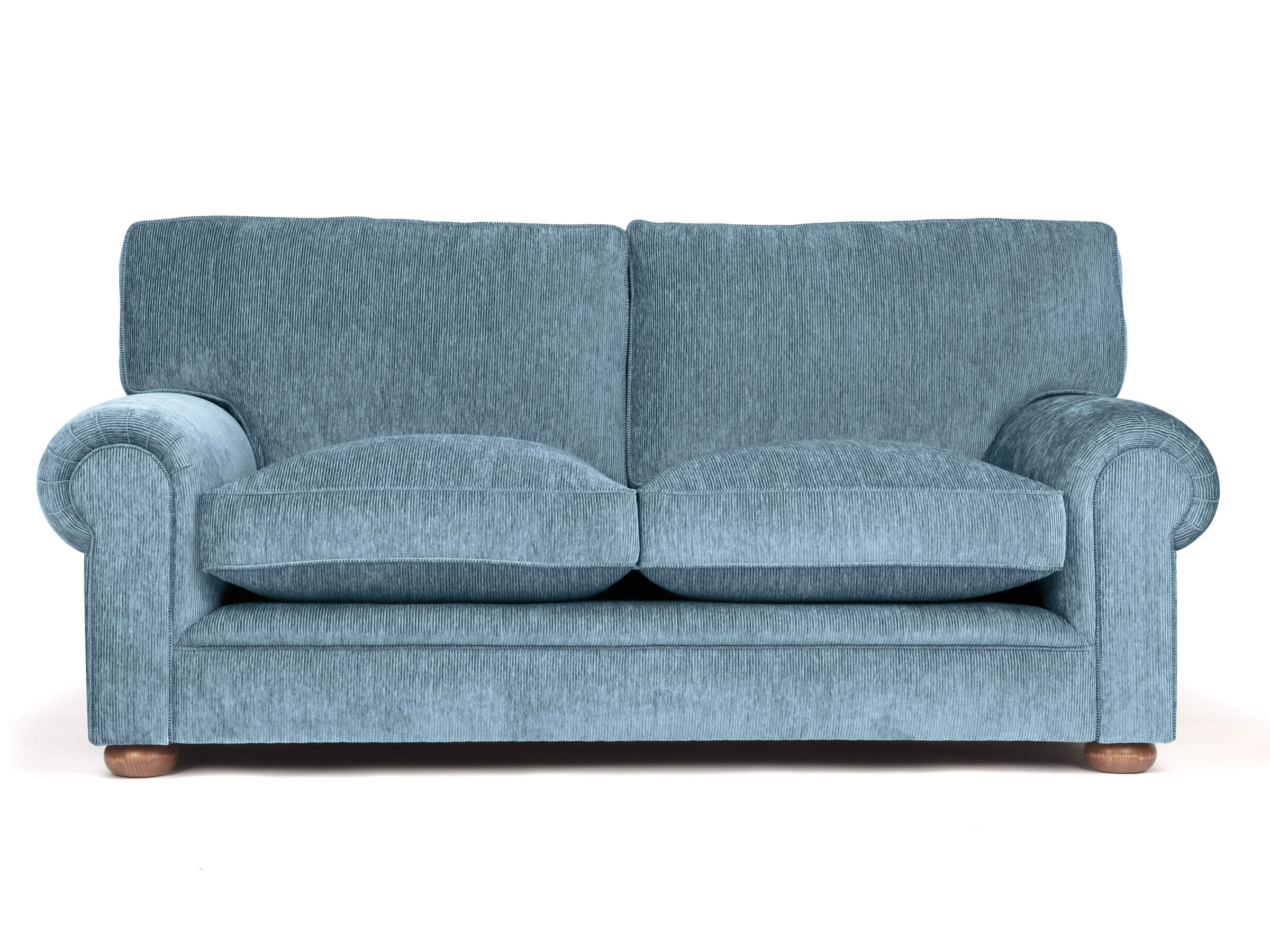 Millie 2 Seat Chesterfield Sofa In Atlantic Funky Cord Ex Display