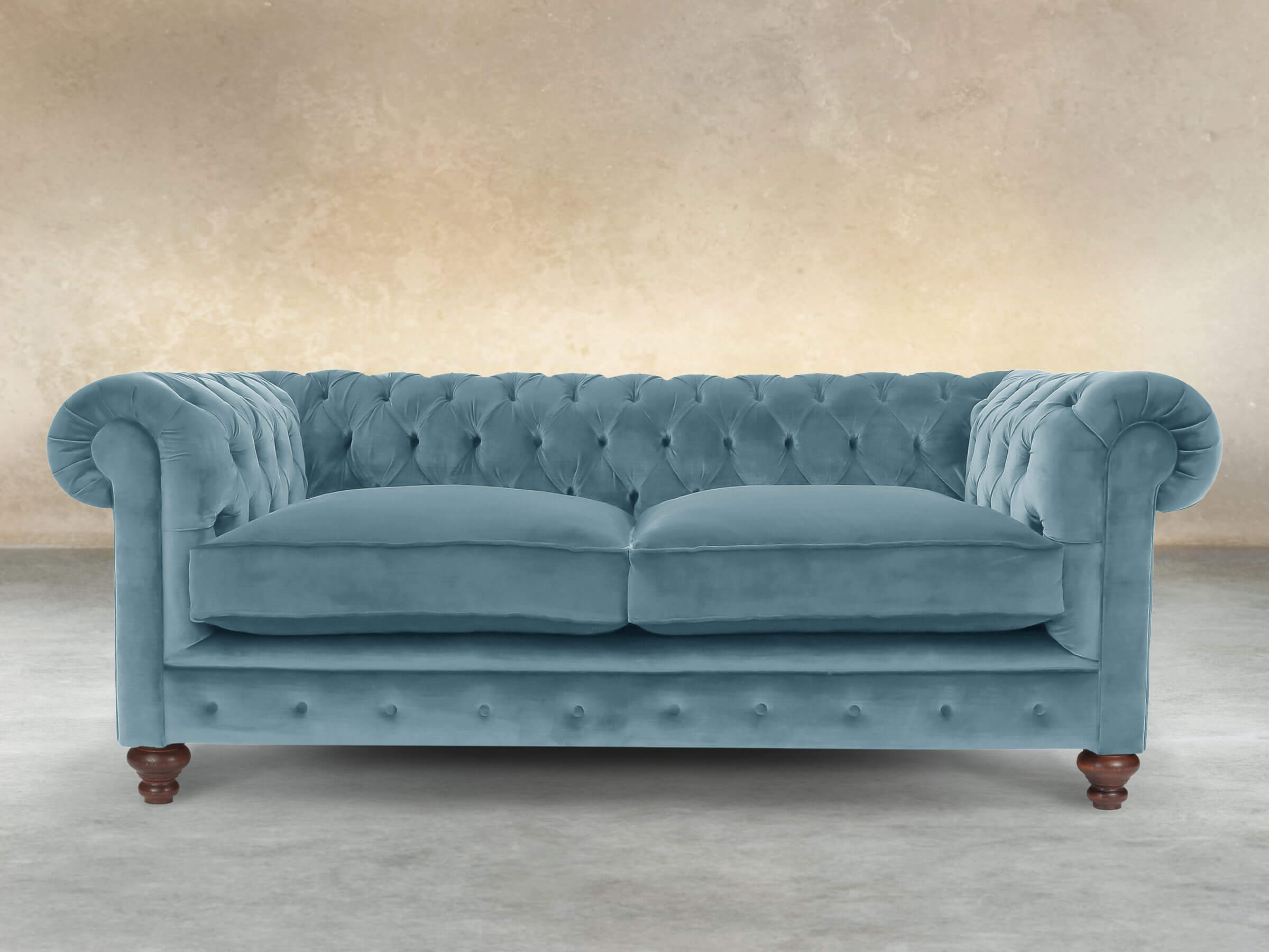Blue Fabric Chesterfield Sofa | Simply Chesterfields