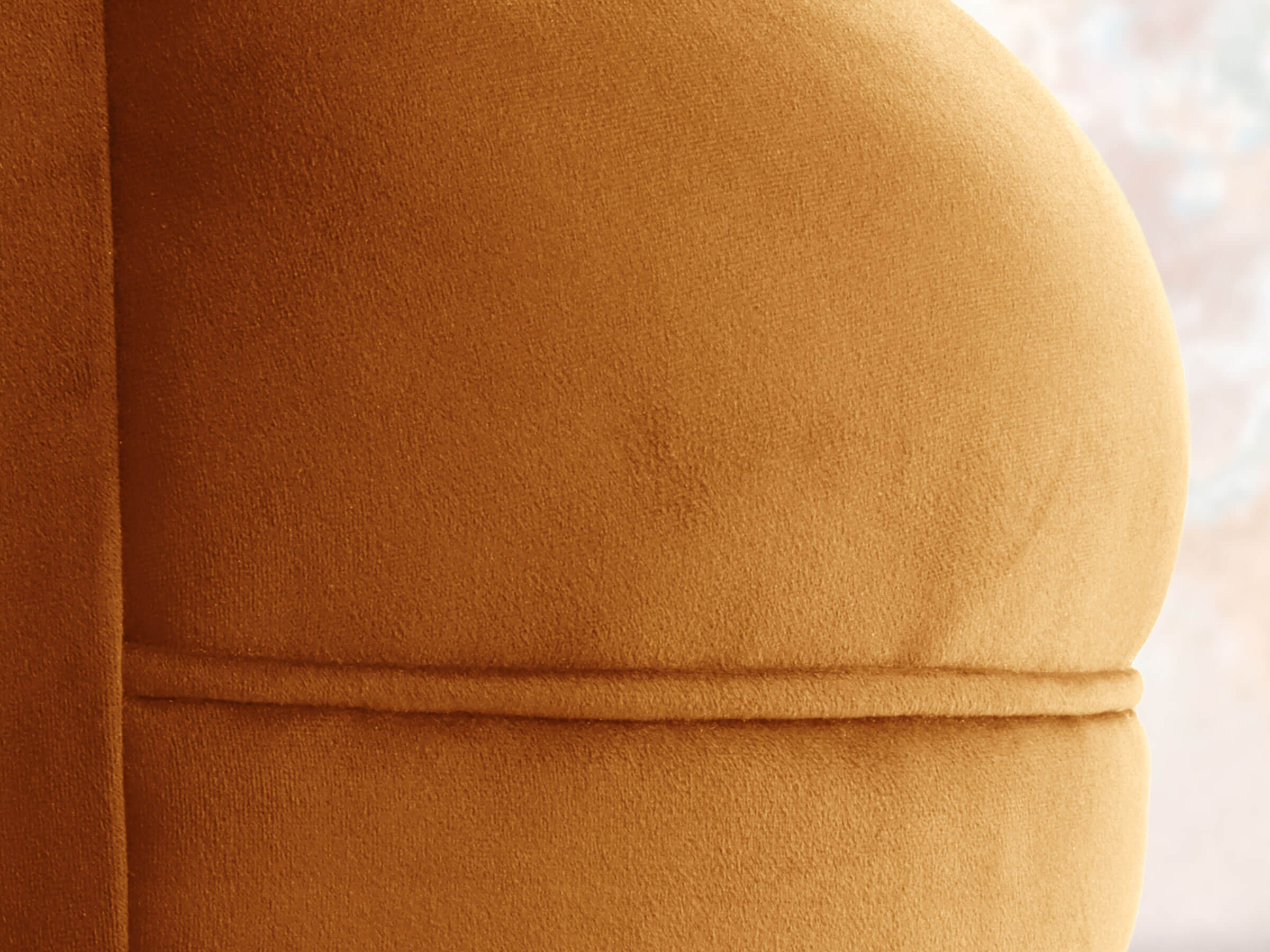 Oskar 3 Seat Chesterfield Sofa In Burnt Orange Lush Velvet