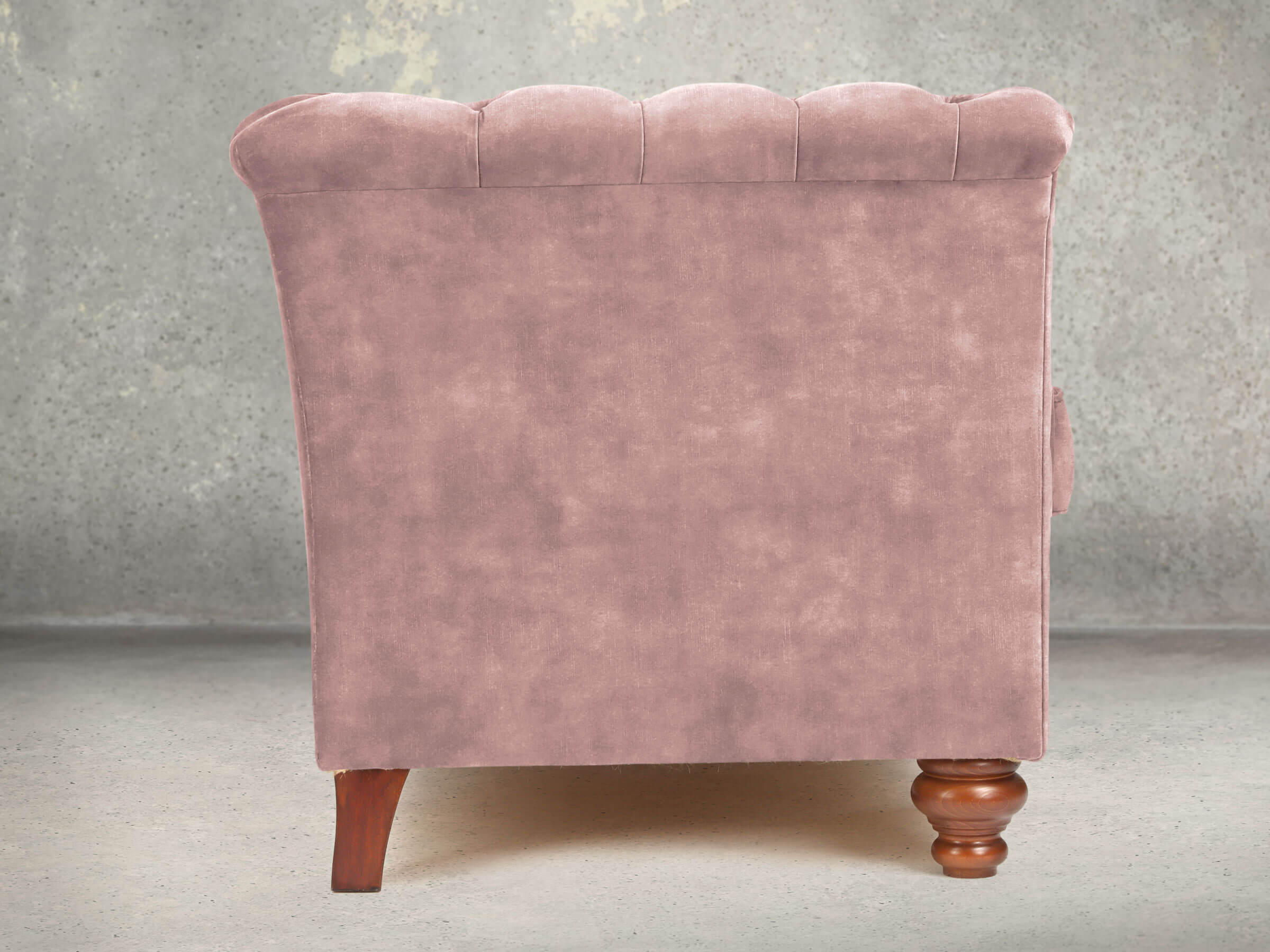 Darcy Chesterfield Chair In Dusky Pink Vintage Velvet – Simply ...