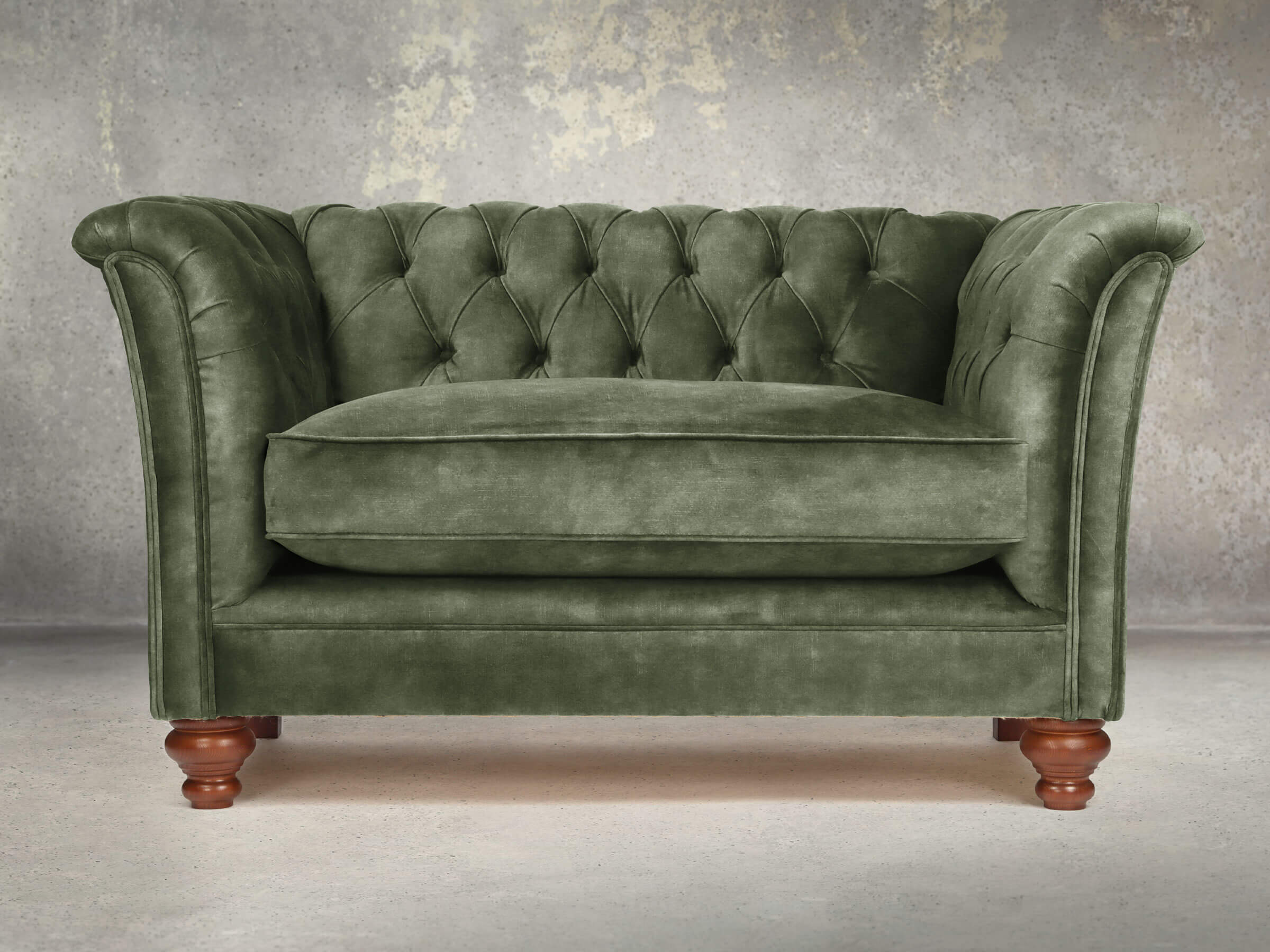 Fabric Chesterfield Snuggler Chair | Simply Chesterfields