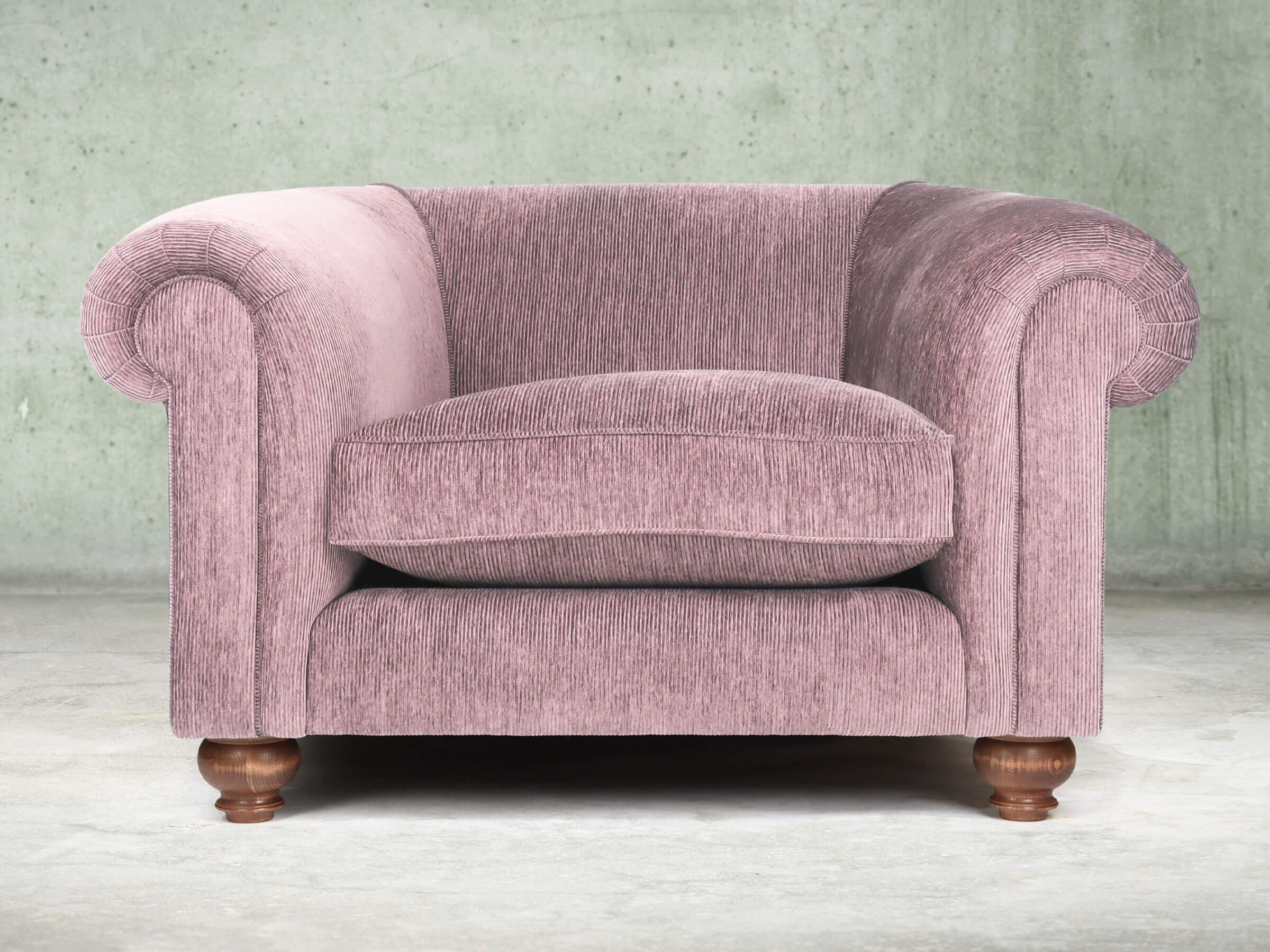 Fabric Chesterfield Snuggler Chair | Simply Chesterfields
